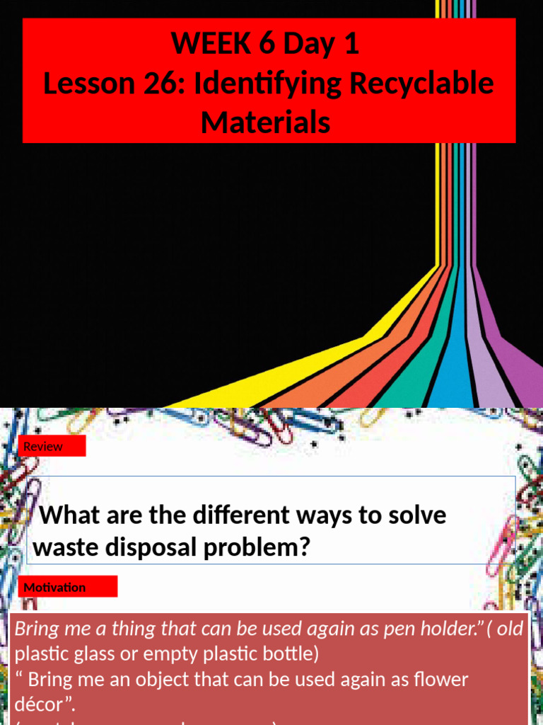 SCI 5 QTR 1 Week 6 Day 1-5 | PDF | Municipal Solid Waste | Waste