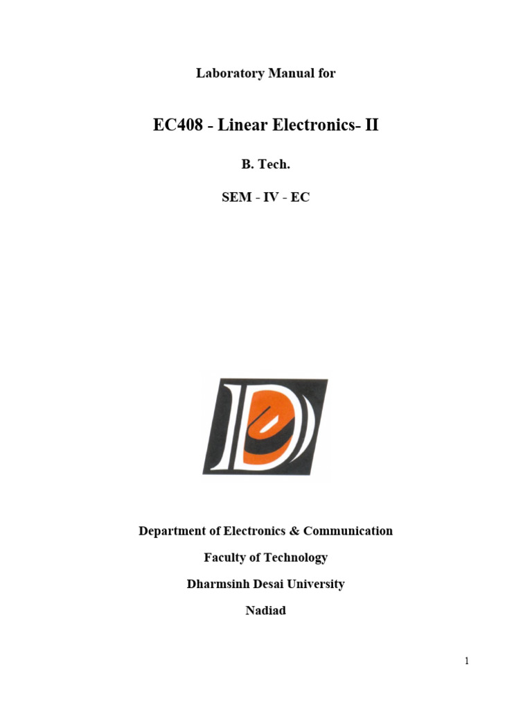 LEII Labmanual 2023 | PDF