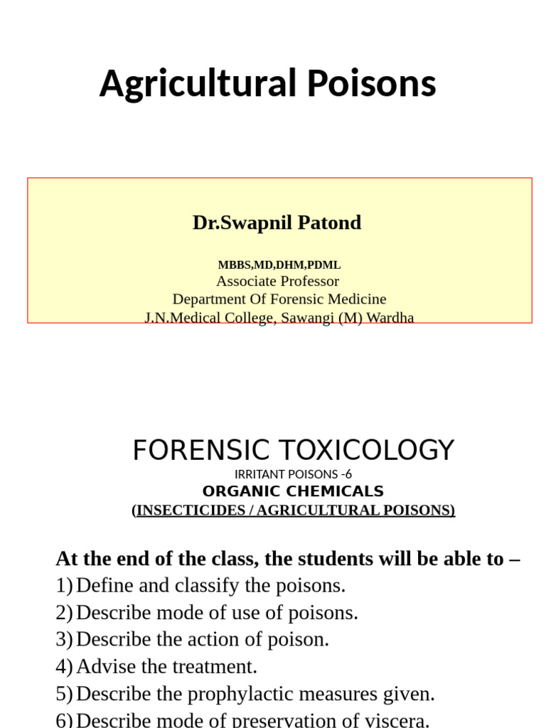 10.agricultural Poisons | PDF