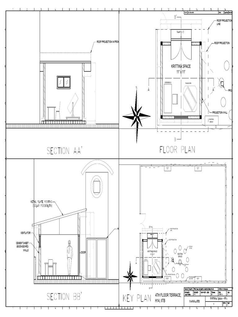 Krittika Space 11' X 11' Seating: Roof Projection Line | PDF