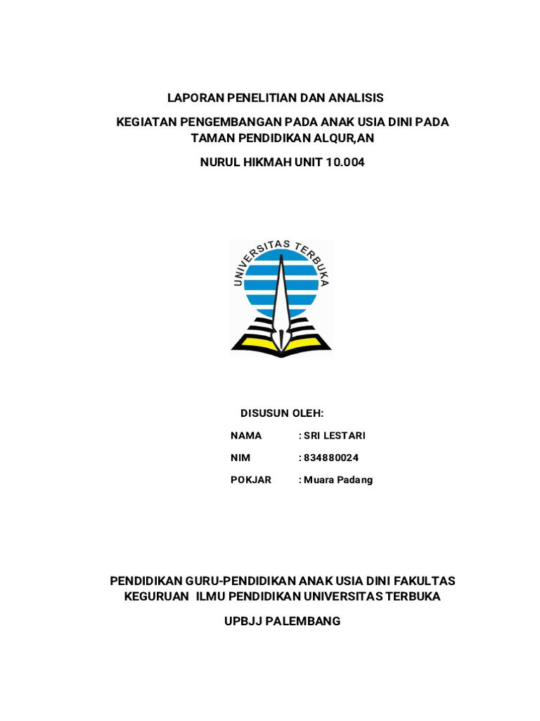 Laporan Hasil Observari TPA Sri Lestari - Compressed | PDF