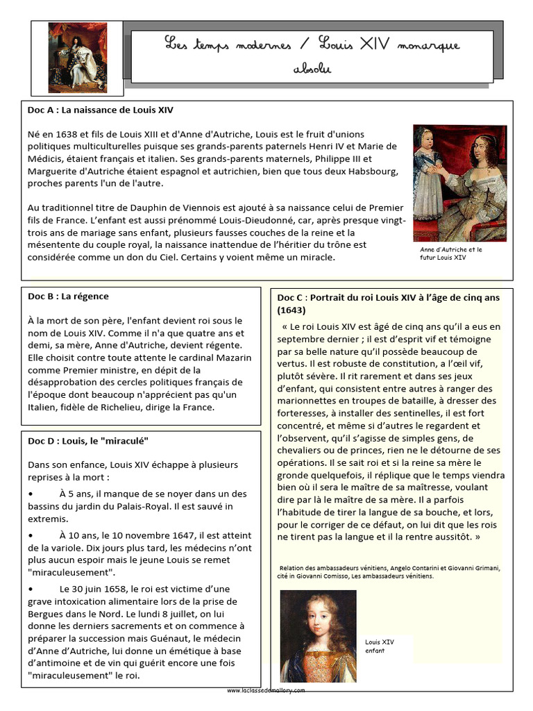 Histoirelouis Xiv Seance1 | PDF