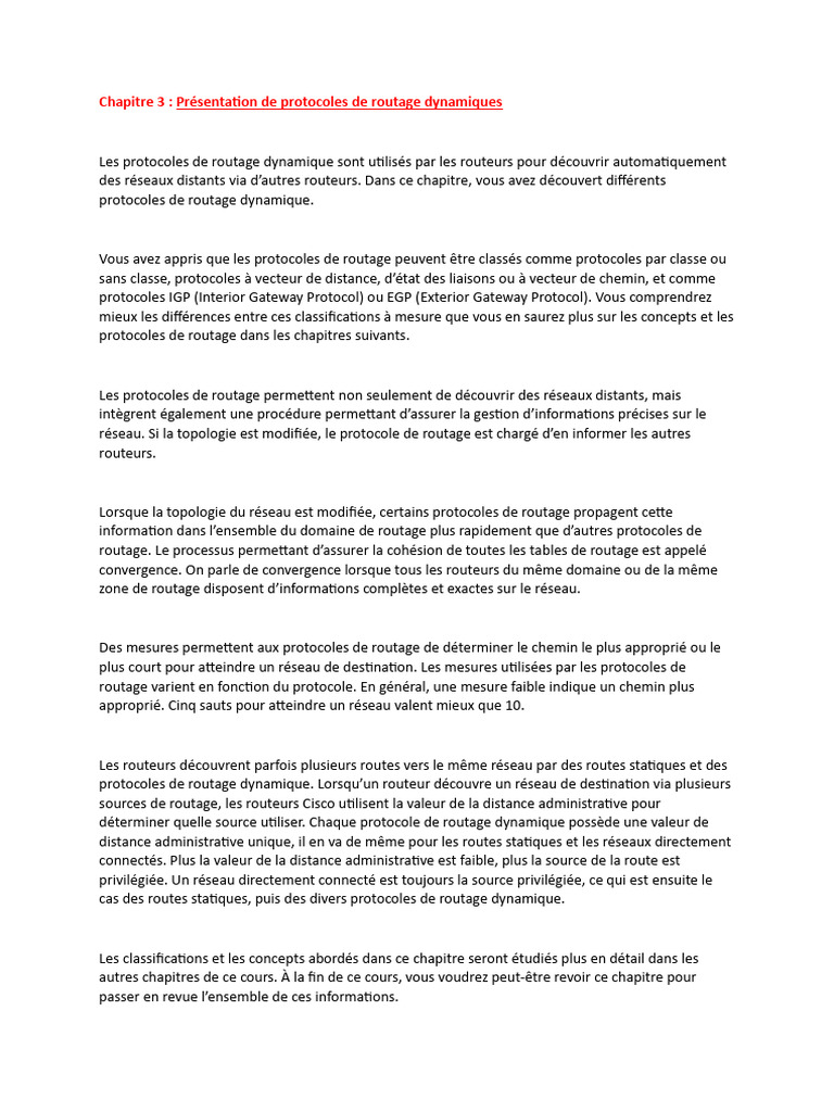 CoursResume CCNA DS2 | PDF