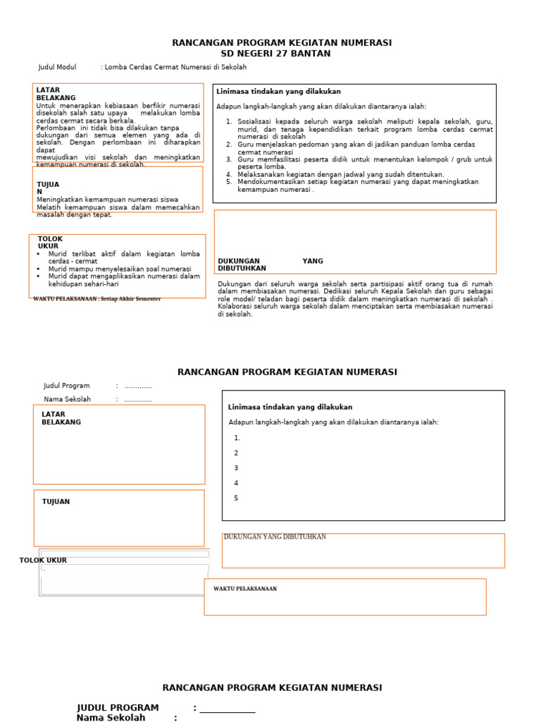 Tabel Rancangan Tindakan Untuk Aksi Nyata Lilis Rina Santi 1 | PDF