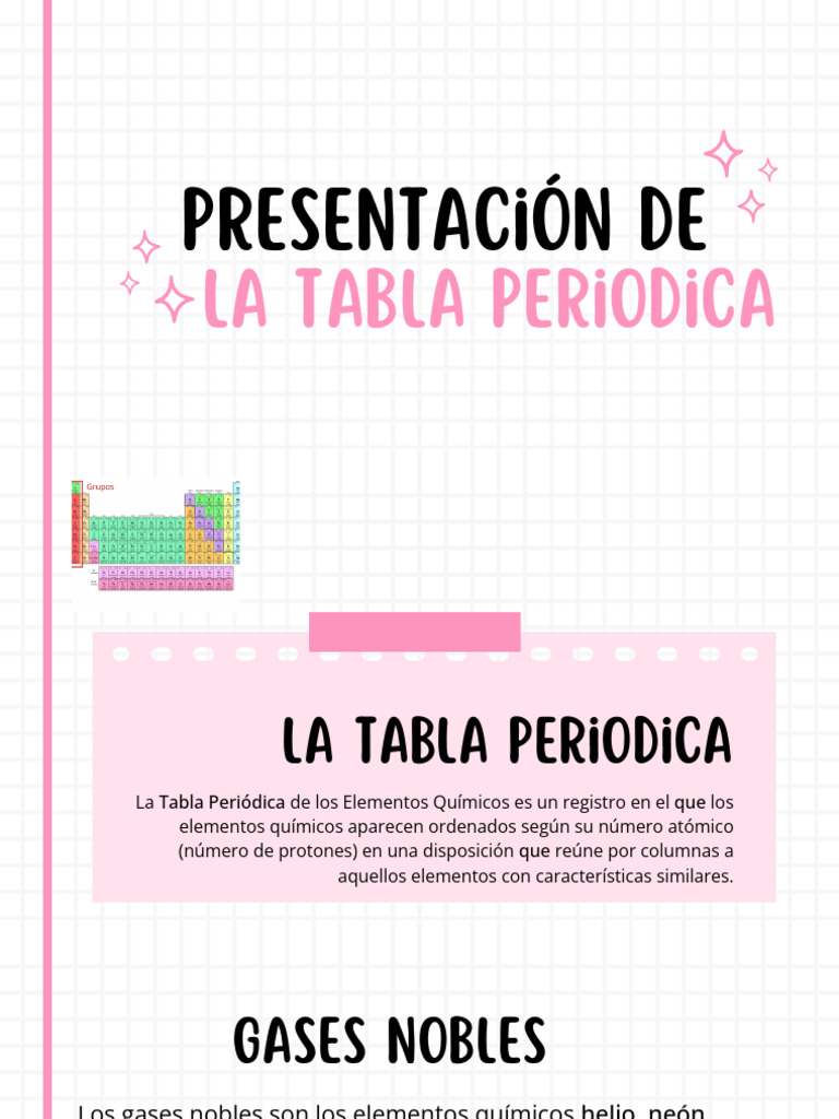 Tabla Periódica y Gases Nobles | PDF