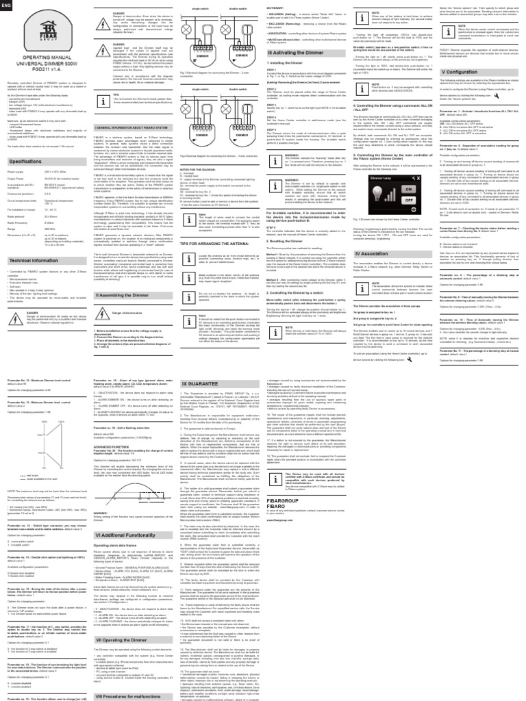 Fibaro fgd-211 Manual Us | PDF