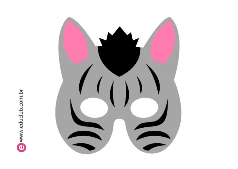 Máscara de Zebra Colorida | PDF