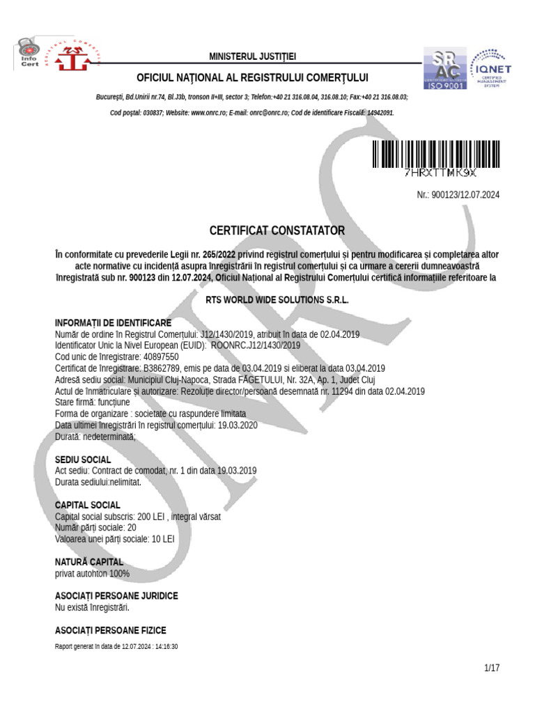 Data1 Portal Ccfil Certificate 2024 7 12 certificat753976-VLLXF | PDF