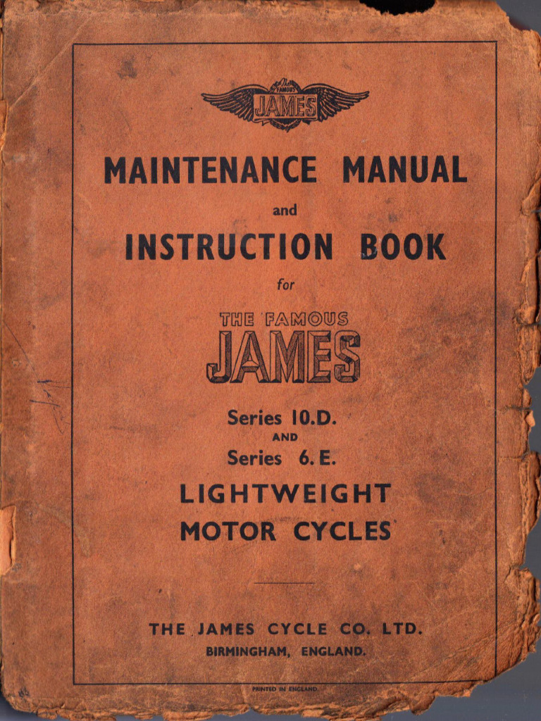 James 10D 6E Maintenance Manual and Instruction Book | PDF