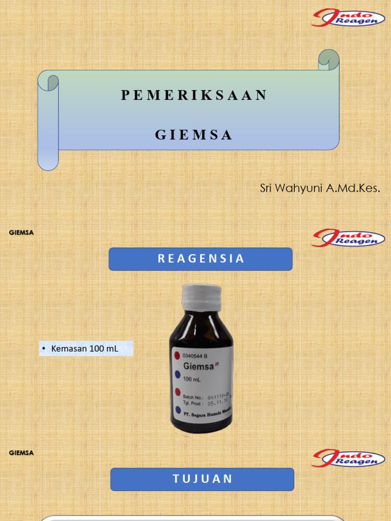 Pemeriksaan Giemsa | PDF