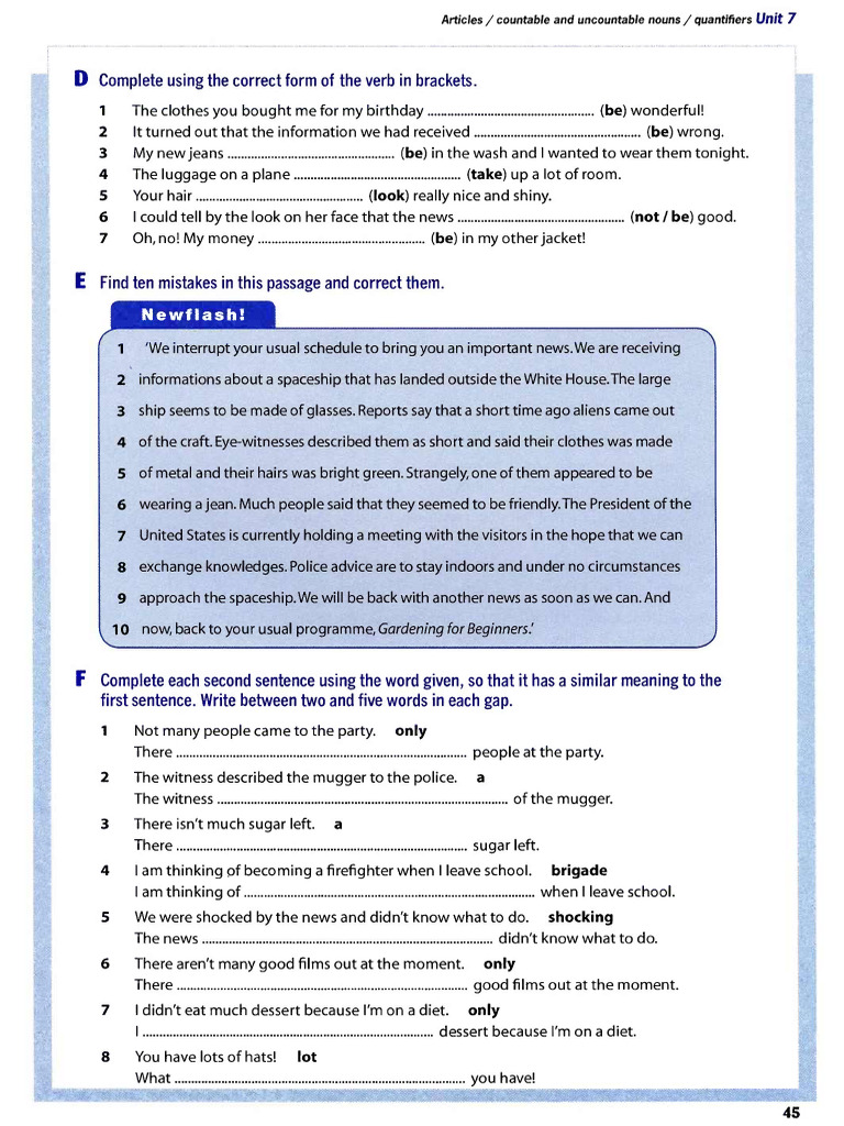 Destination B2. Grammar Vocabulary With Answer Key-Pages-47 | PDF