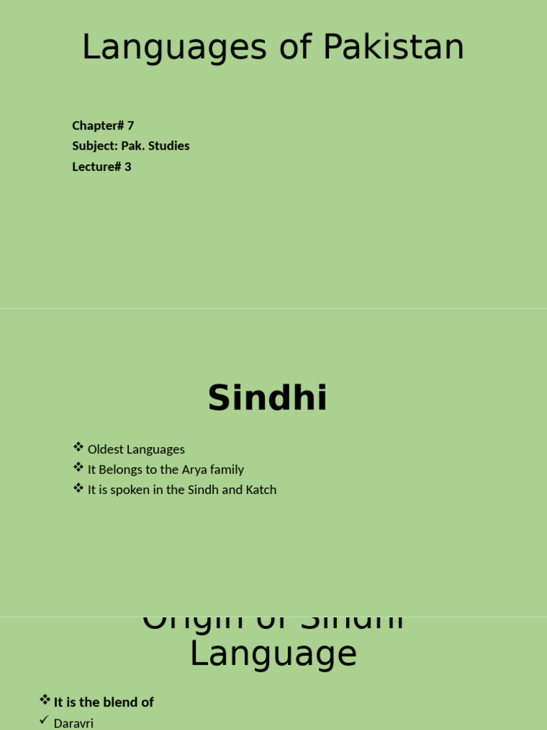 Sindhi | PDF
