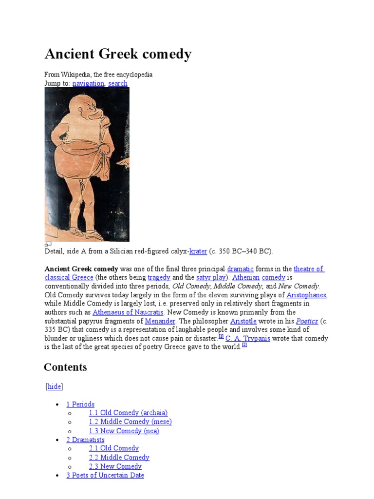 Ancient Greek Comedy | Ancient Greek Theatre | Entertainment