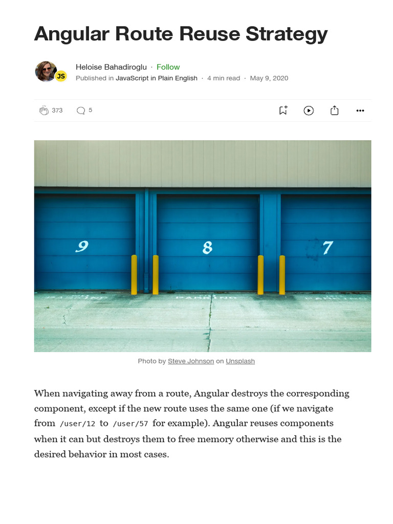 Angular-Route-Reuse-Strategy | PDF