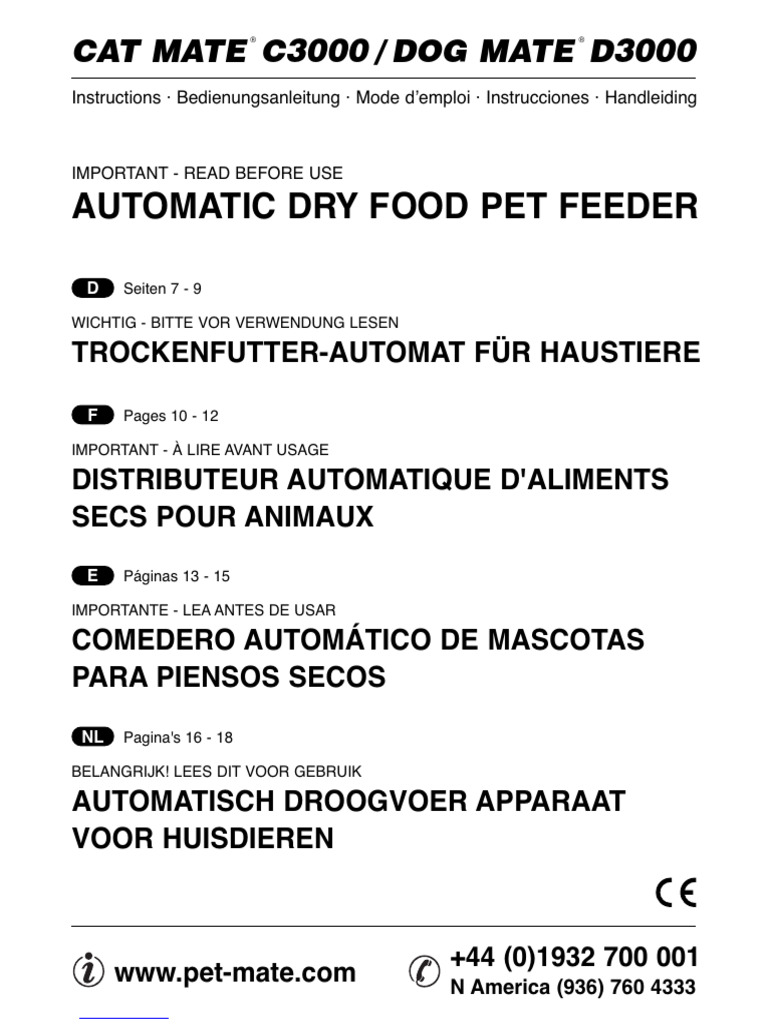 Cat Mate c3000 | PDF