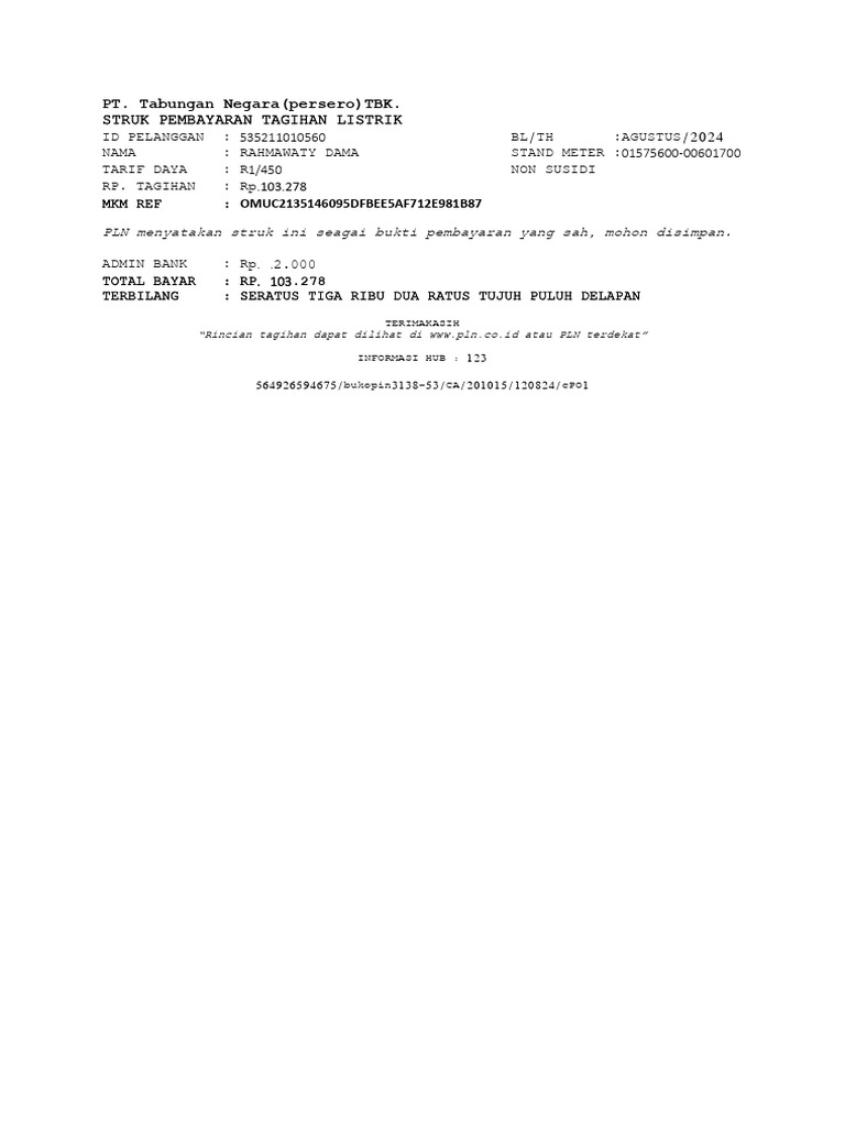 REK.LISTRIK.RAHMAWATY (1) | PDF