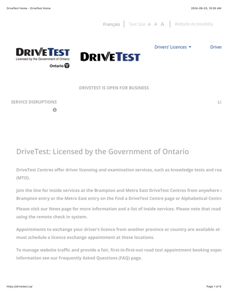 DriveTest Home - DriveTest Home | PDF