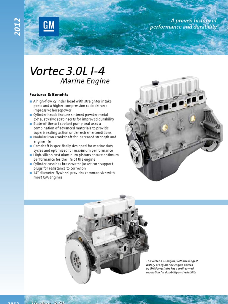 Vortec 3.0L I-4: Marine Engine | PDF | Inline Four Engine | Cylinder (Engine)