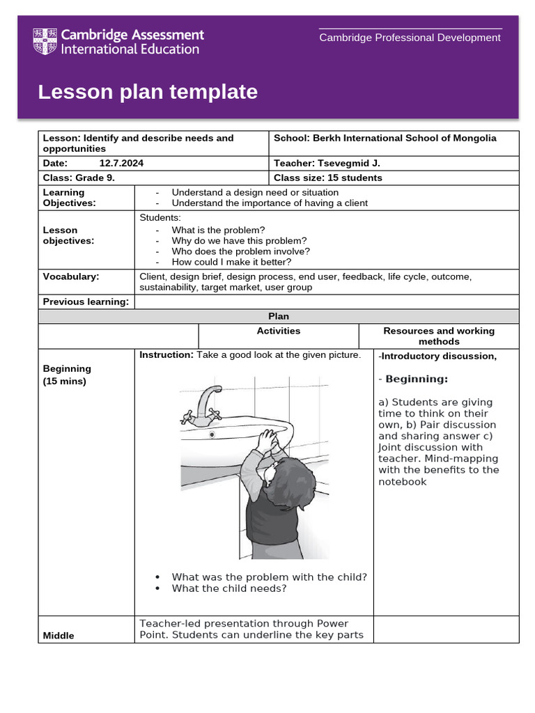 LessonPlan Tsegi | PDF
