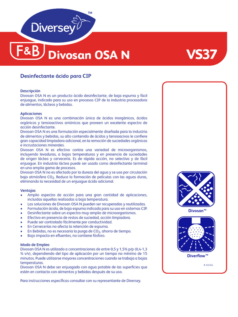 DIVOSAN OSA N Ficha Tecnica | PDF