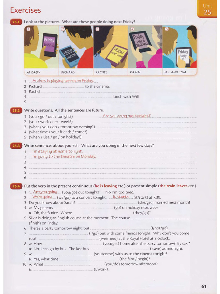 Present Continuous For Future | PDF