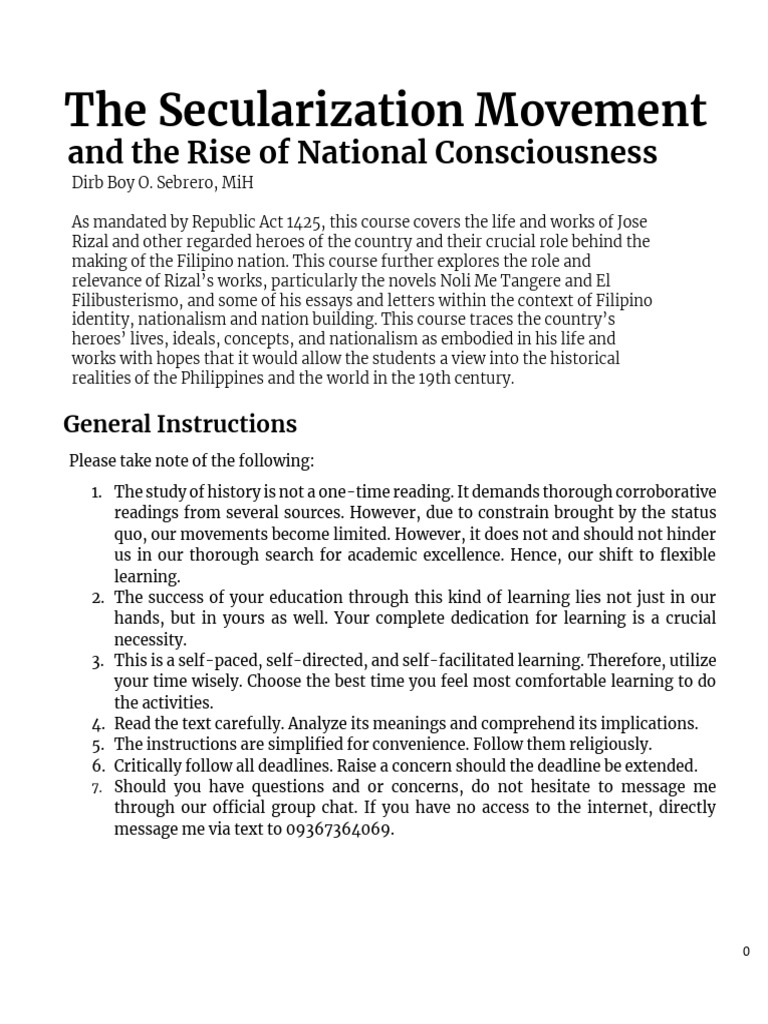 Secularization Movement | PDF | Philippines | Religion & Spirituality