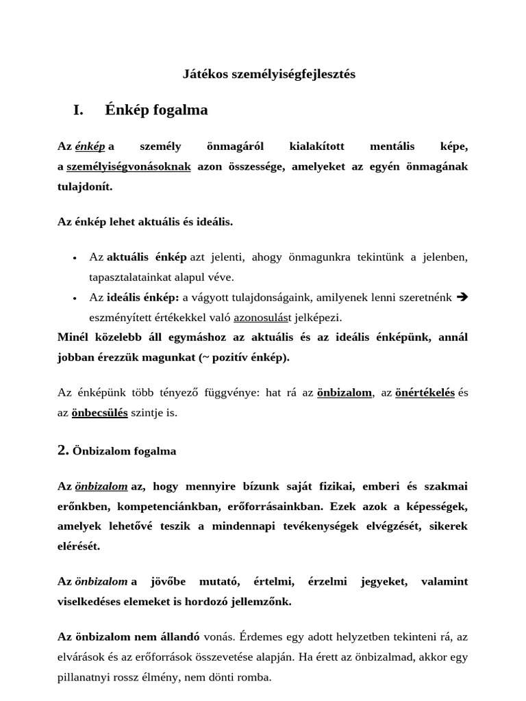 Játékos személyiségfejlesztés | PDF Játékos személyiségfejlesztés | PDF