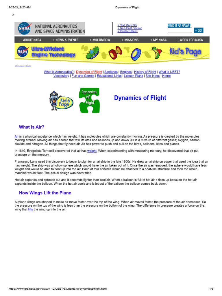 Dynamics of Flight | PDF