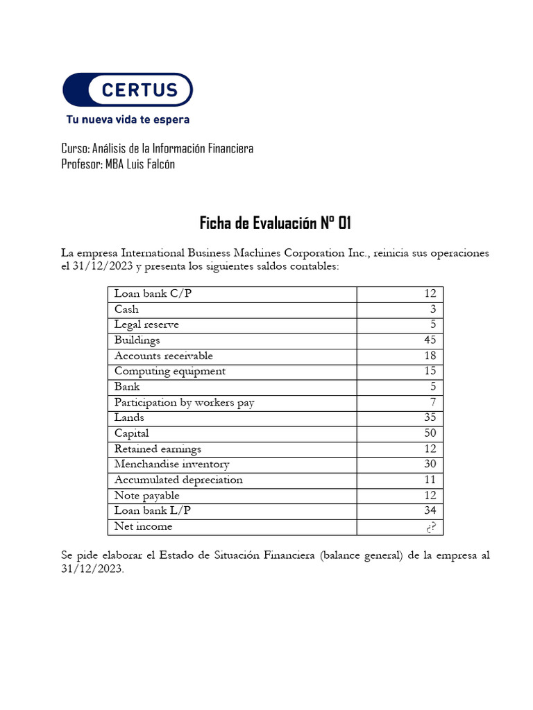 Ficha de Evaluación #01 - ESF Inglés | PDF