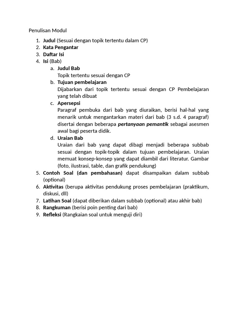 Penulisan Modul | PDF