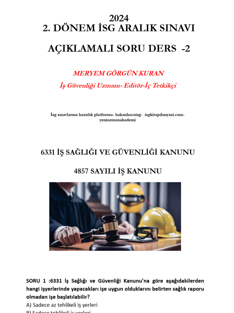 30.08.2024 Aciklamali Sorular Ders 2 | PDF