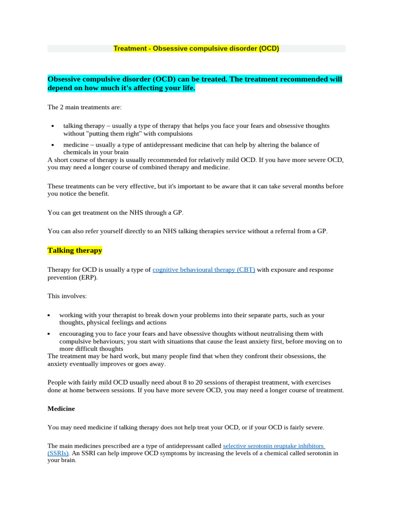 Treatment Ocd Pdf