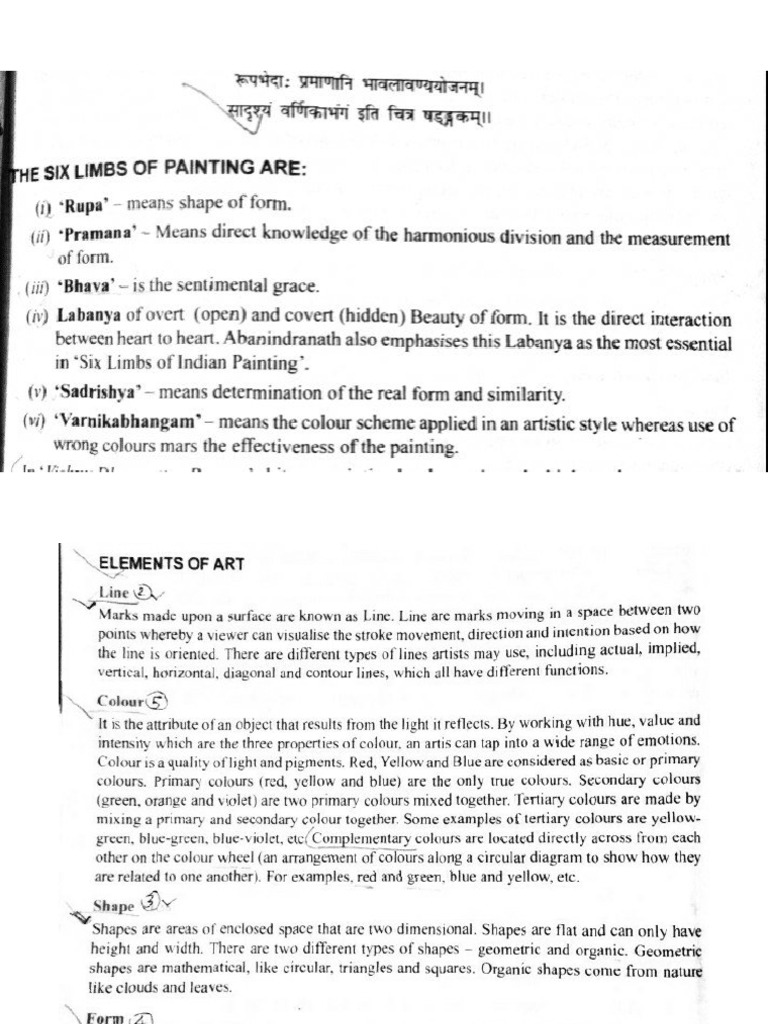 Class 9th Painting (Art Theory) - 1 | PDF