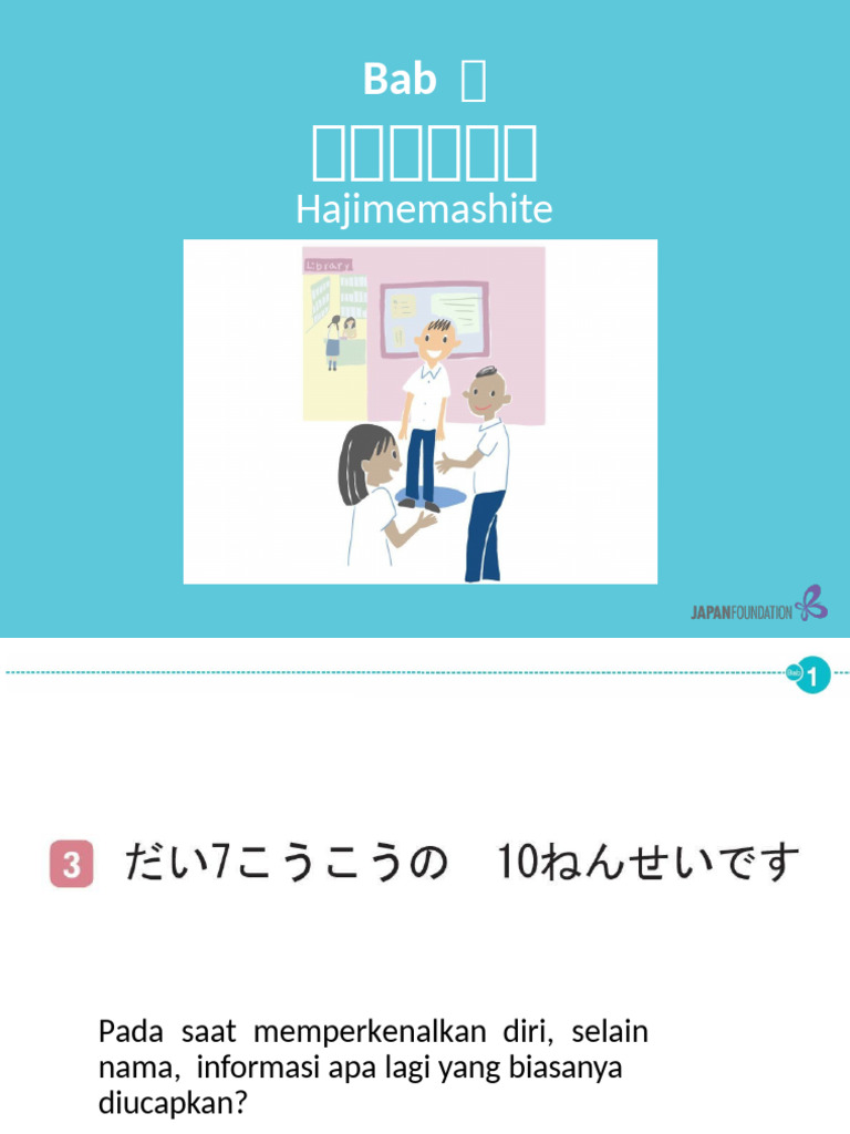 Materi Perkenalan Bahasa Jepang | PDF