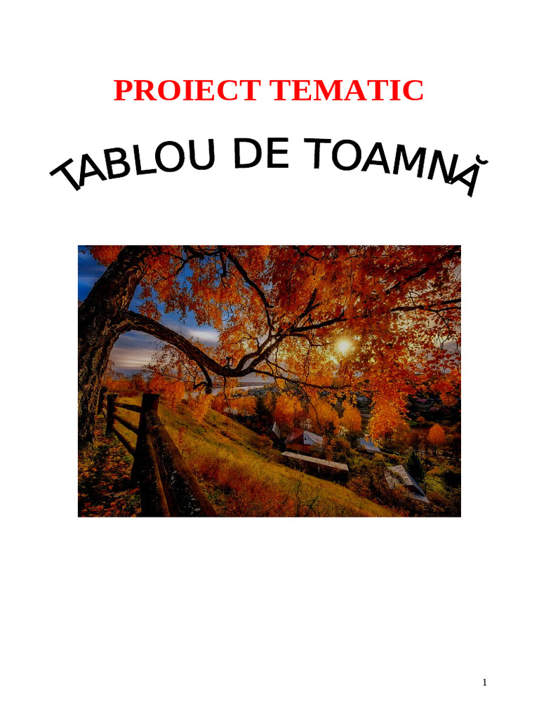 Tablou de Toamnă | PDF