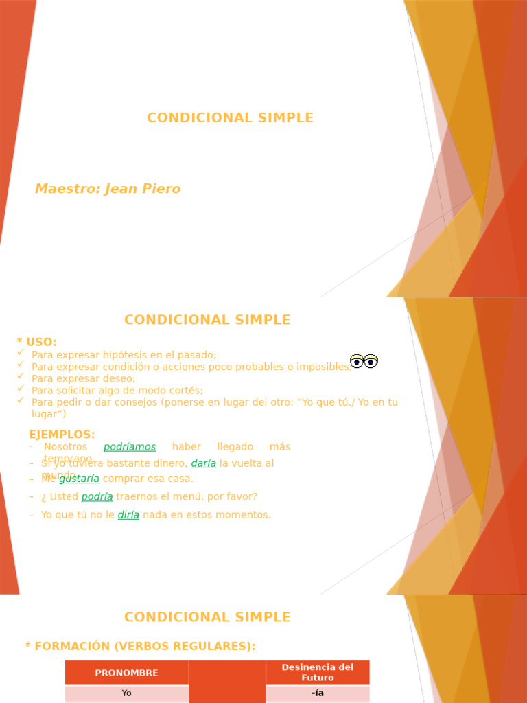 Aula Condicional Simple | PDF | Verbo | Lingüística