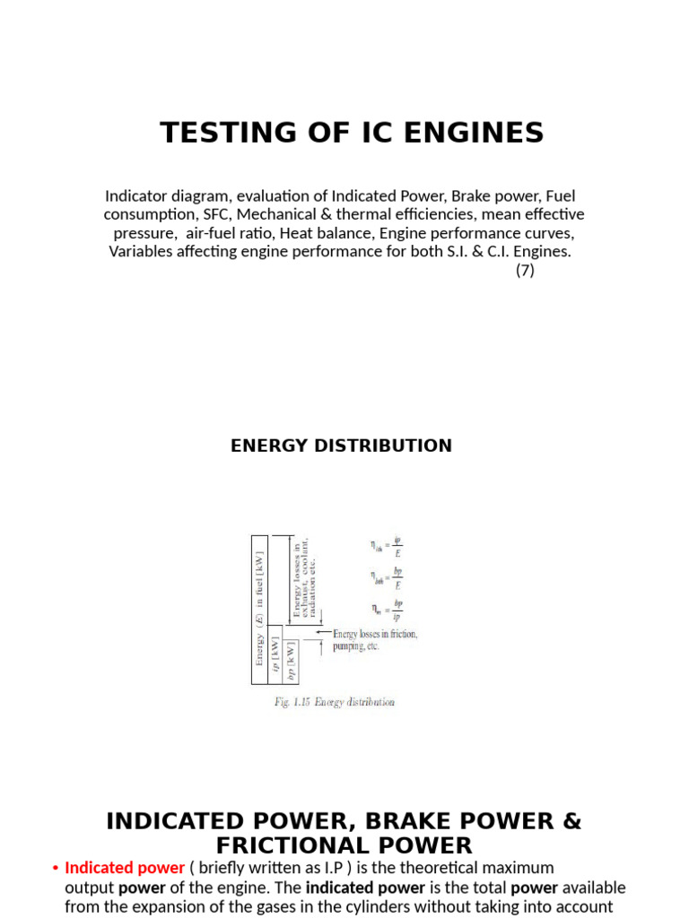 Testing of Ic Engines | PDF