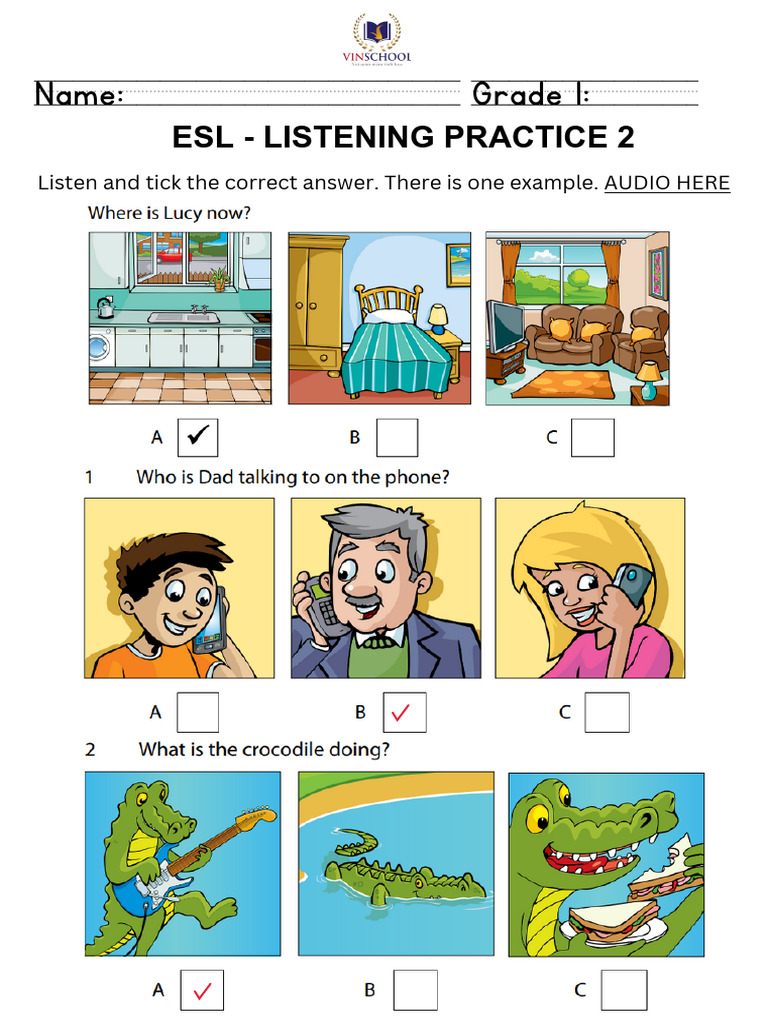 Esl - Listening Practice 2 | PDF