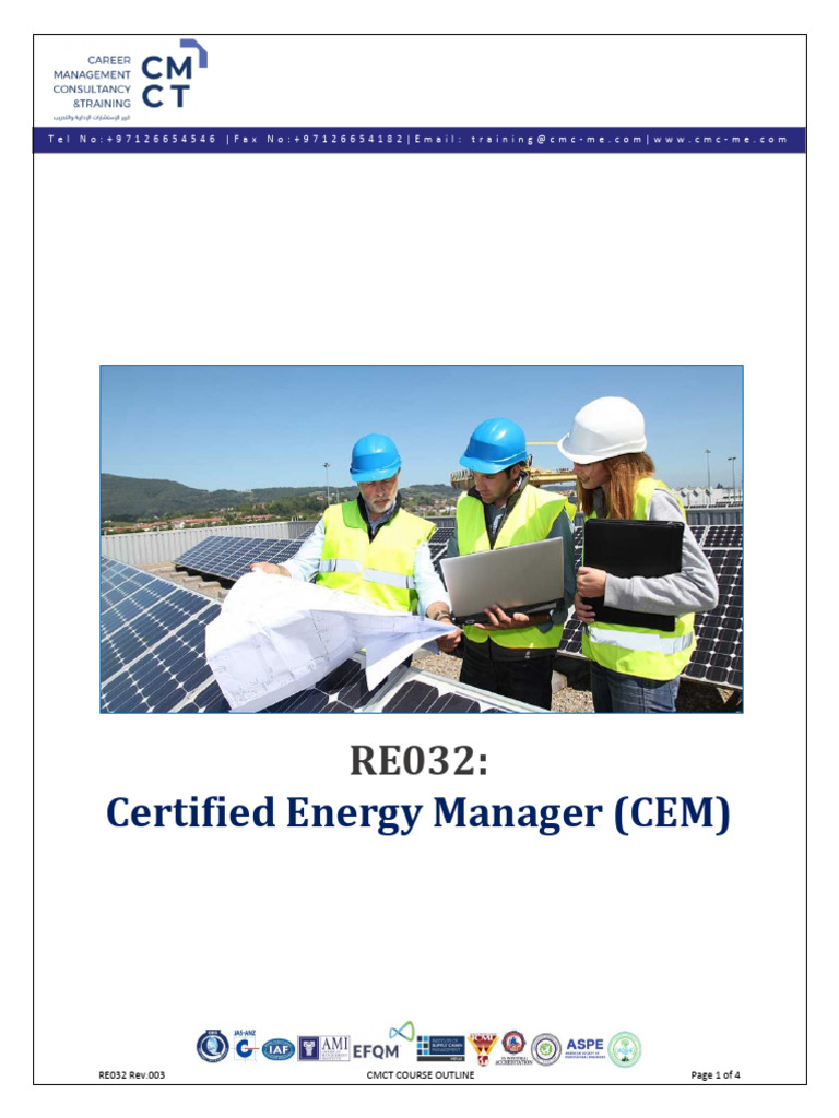 RE032 - Certified Energy Manager (CEM) | PDF