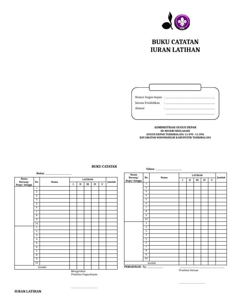 Buku Catatan Iuran | PDF