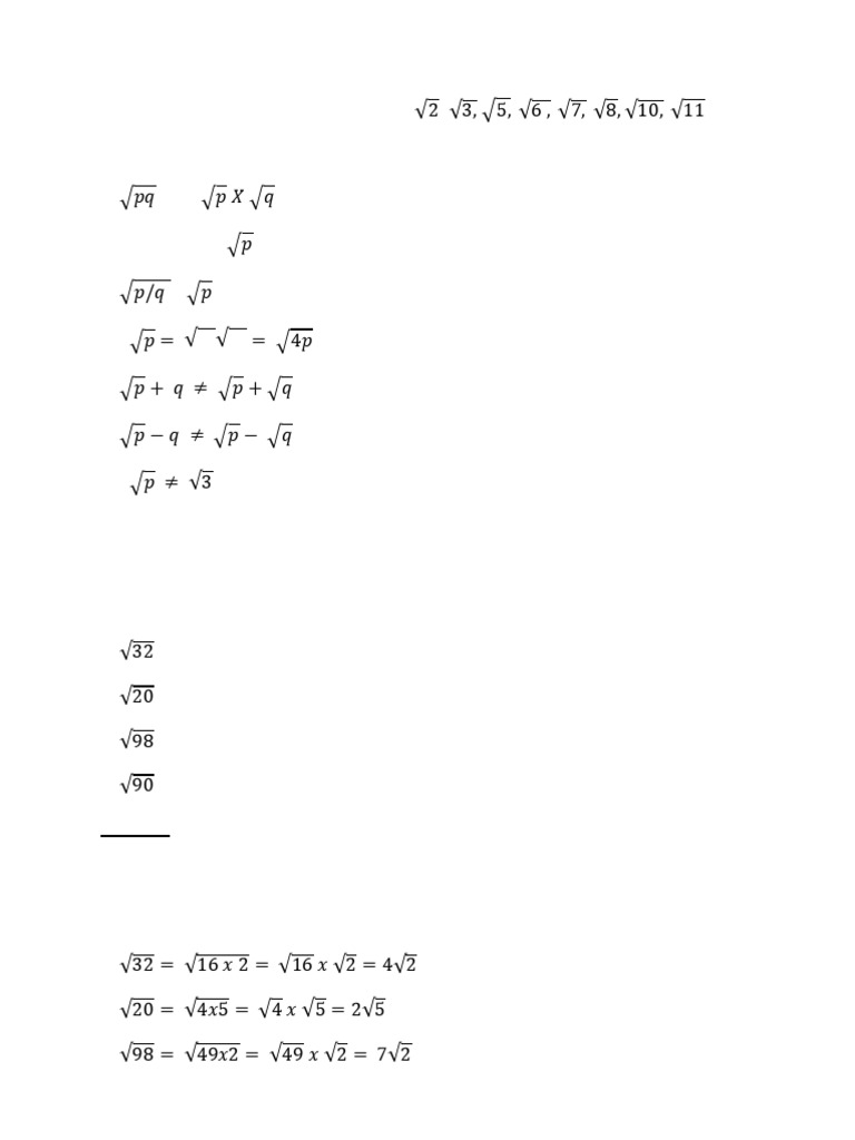 Lesson Note On Surds | PDF
