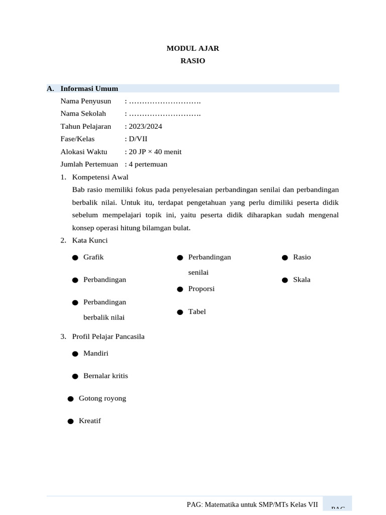 Modul Ajar Bab 5 | PDF