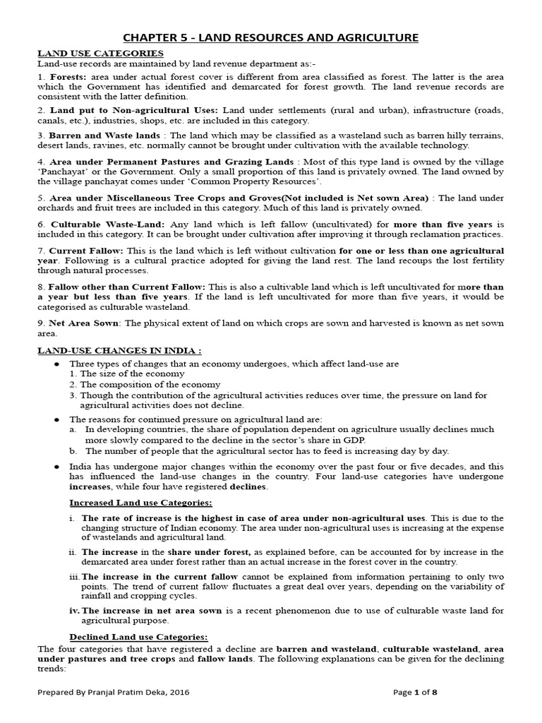 CH 3 Land Resources | PDF | Agriculture | Coffee