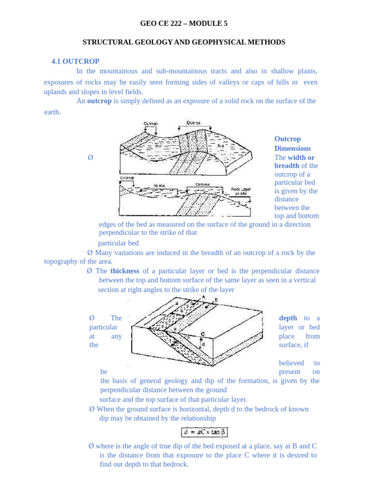 GEO-CE-222-Module-5-Structural-Geology-and-Geophysical-Methods | PDF