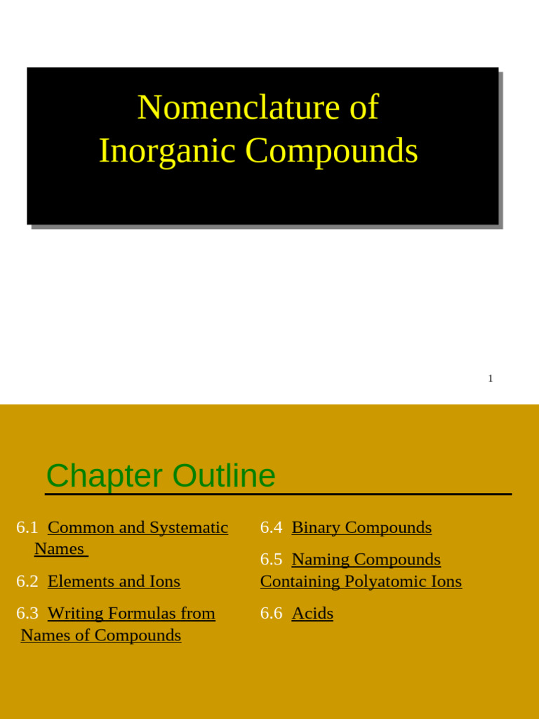 Naming and Formula Writing | PDF | Ion | Oxide