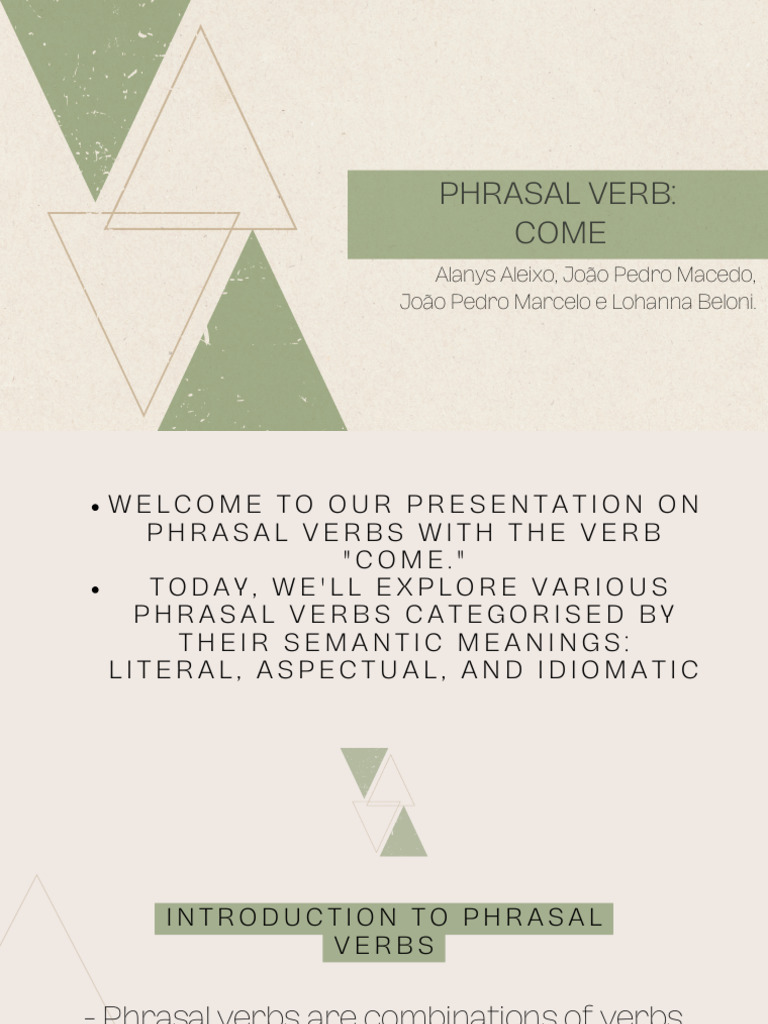 Presentation Phrasal Verbs | PDF