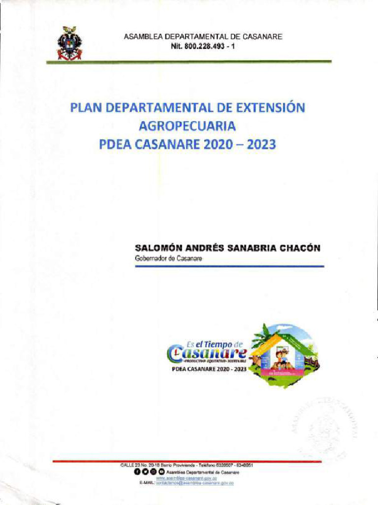PDEA Casanare 2020 2023 | PDF
