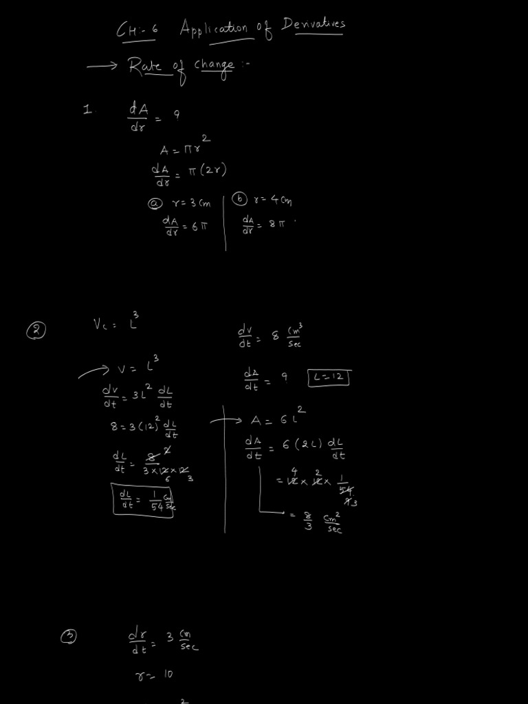 CH 6 Maths Rate of Change | PDF