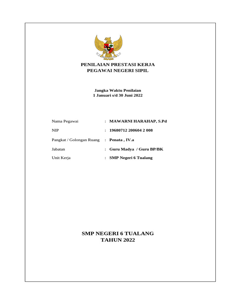 Mawarni Harahap SKP - 074707 | PDF