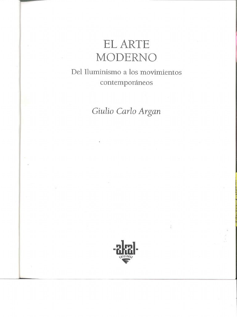 Argan El Arte Moderno Cap VII | PDF